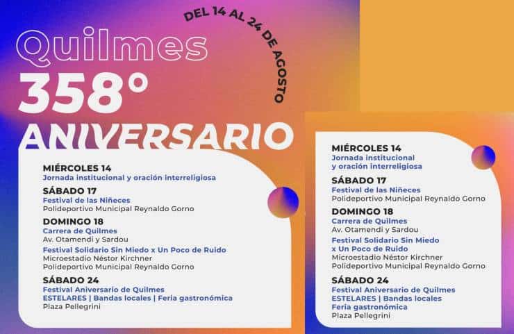 InfoBAN | Quilmes celebra su 358º aniversario con actividades para toda la familia durante todo ...